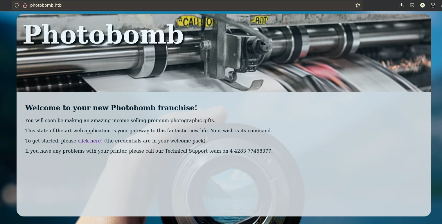 Photobomb | HackTheBox - h4r1337 blog | CTF writeups